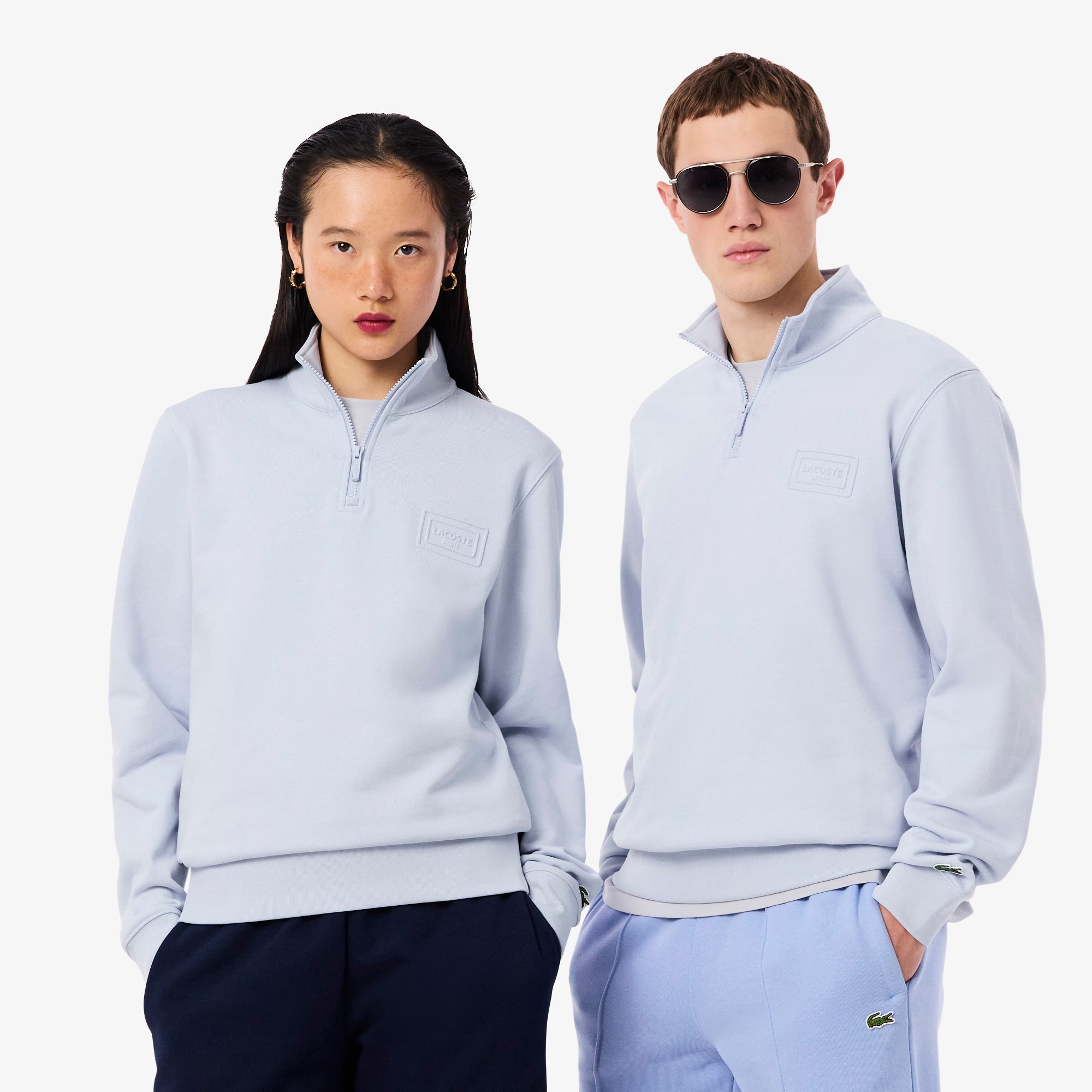 Lacoste High Neck Zipped Sweatshirt Blue – Nigel Holmes Menswear