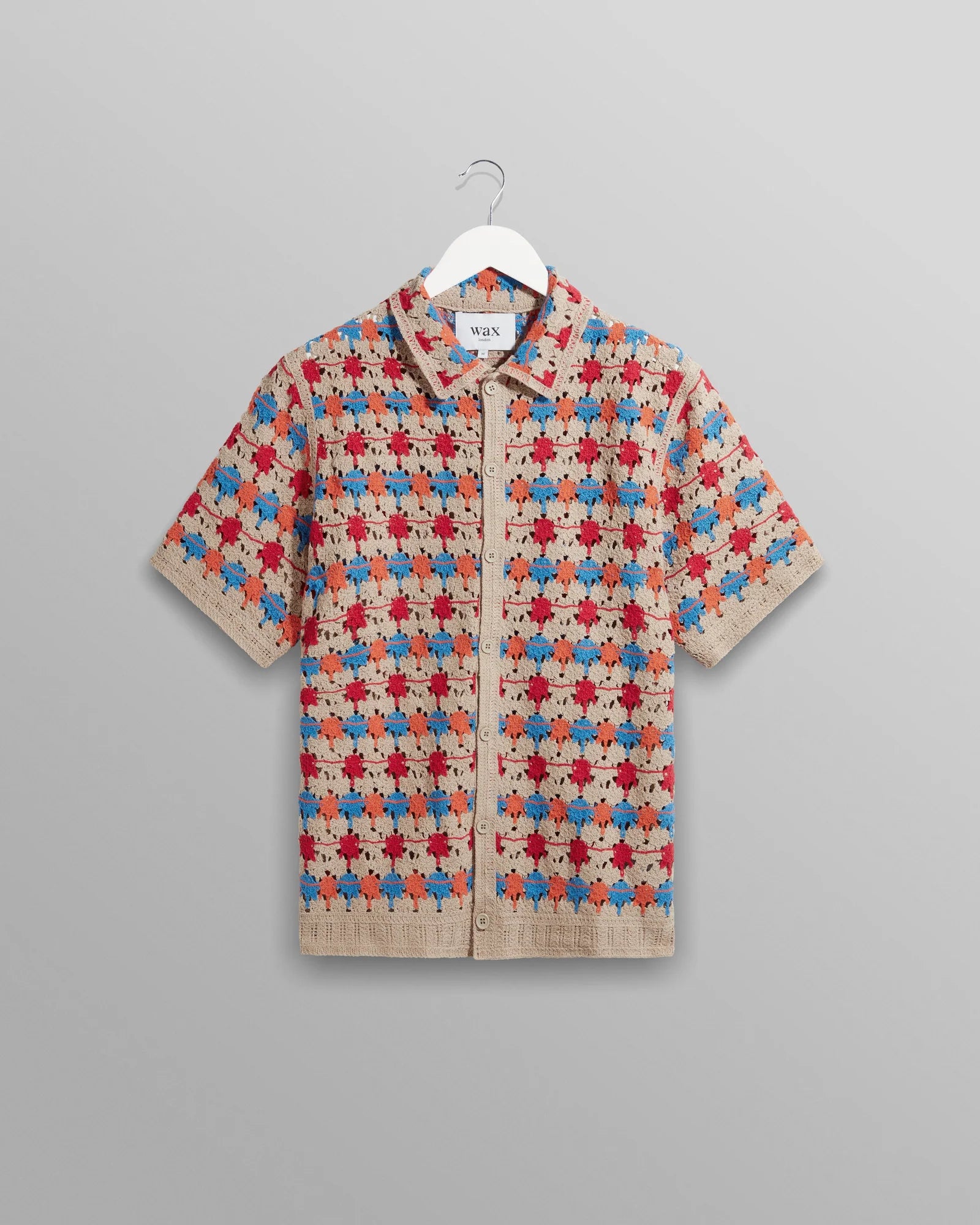 WAX London Porto - Multicolour Splash Crochet Shirt – Nigel Holmes Menswear