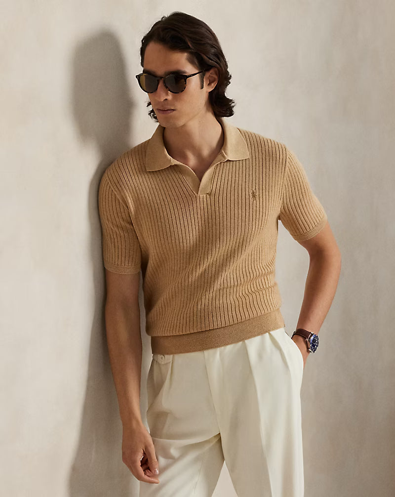 Ralph Lauren-Knit Cotton Johnny-Collar Jumper – Nigel Holmes Menswear